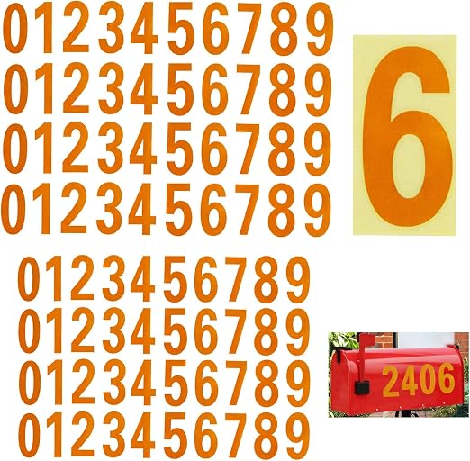 Amazon.com: Yuomtf Reflective Mailbox Numbers Sticker for Outside，8 ...
