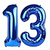 Amazon.com: 13th Birthday Decorations for Boys Dark Blue, HAPPY ...