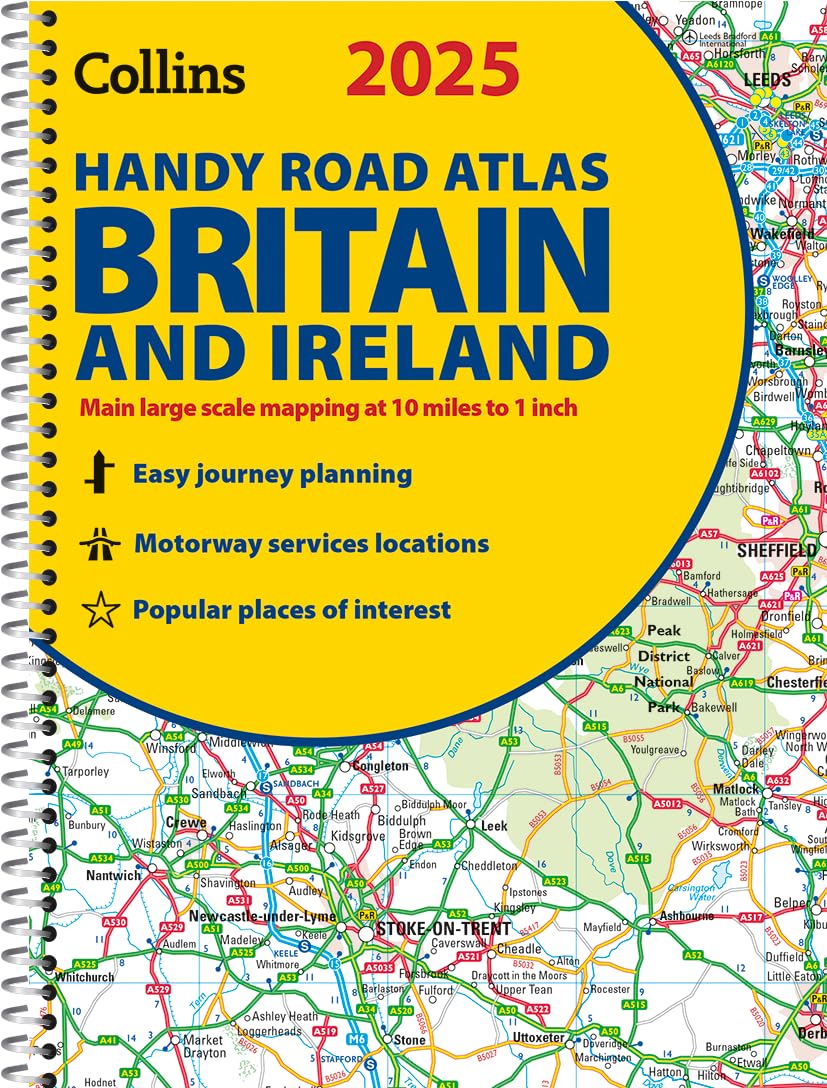 2025 Collins Handy Road Atlas Britain and Ireland: A5 Spiral (Collins ...