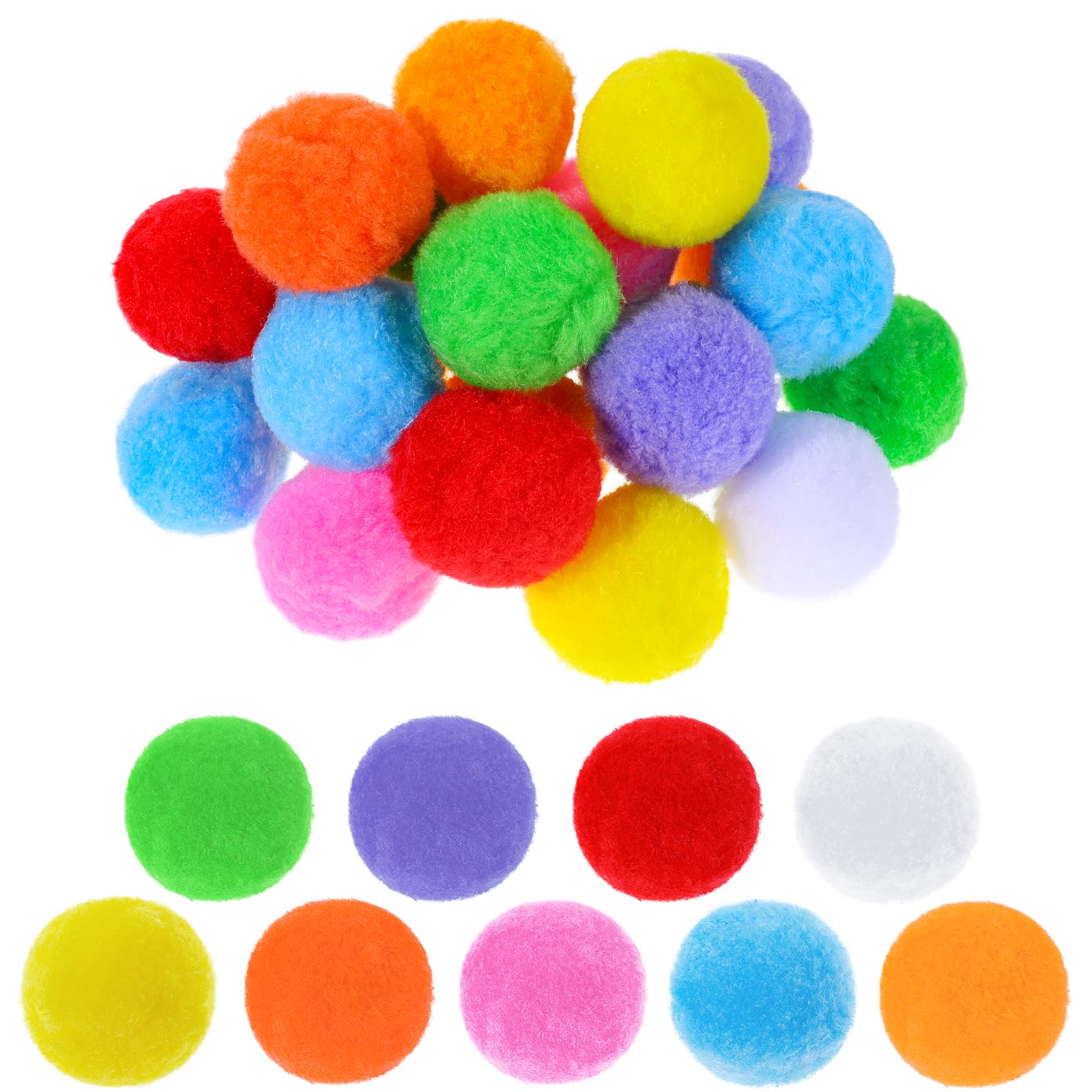 Amazon.com: 30 Pcs Multicolor 2.4 Inch Very Large Assorted Pom Poms ...