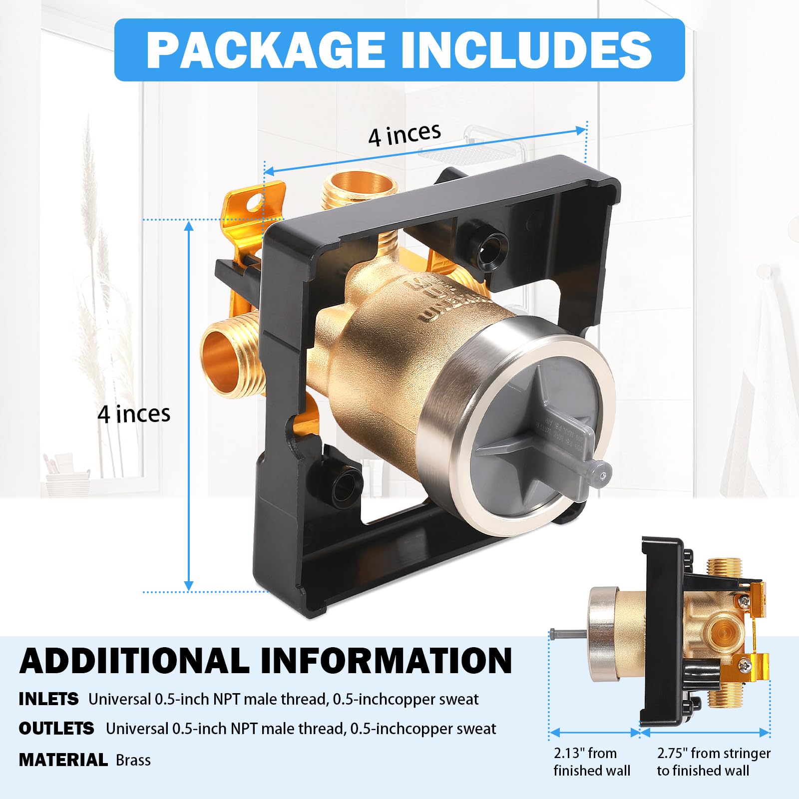 R10000-UNBXHF Universal Shower Valve Body Replacement Delta Faucet ...