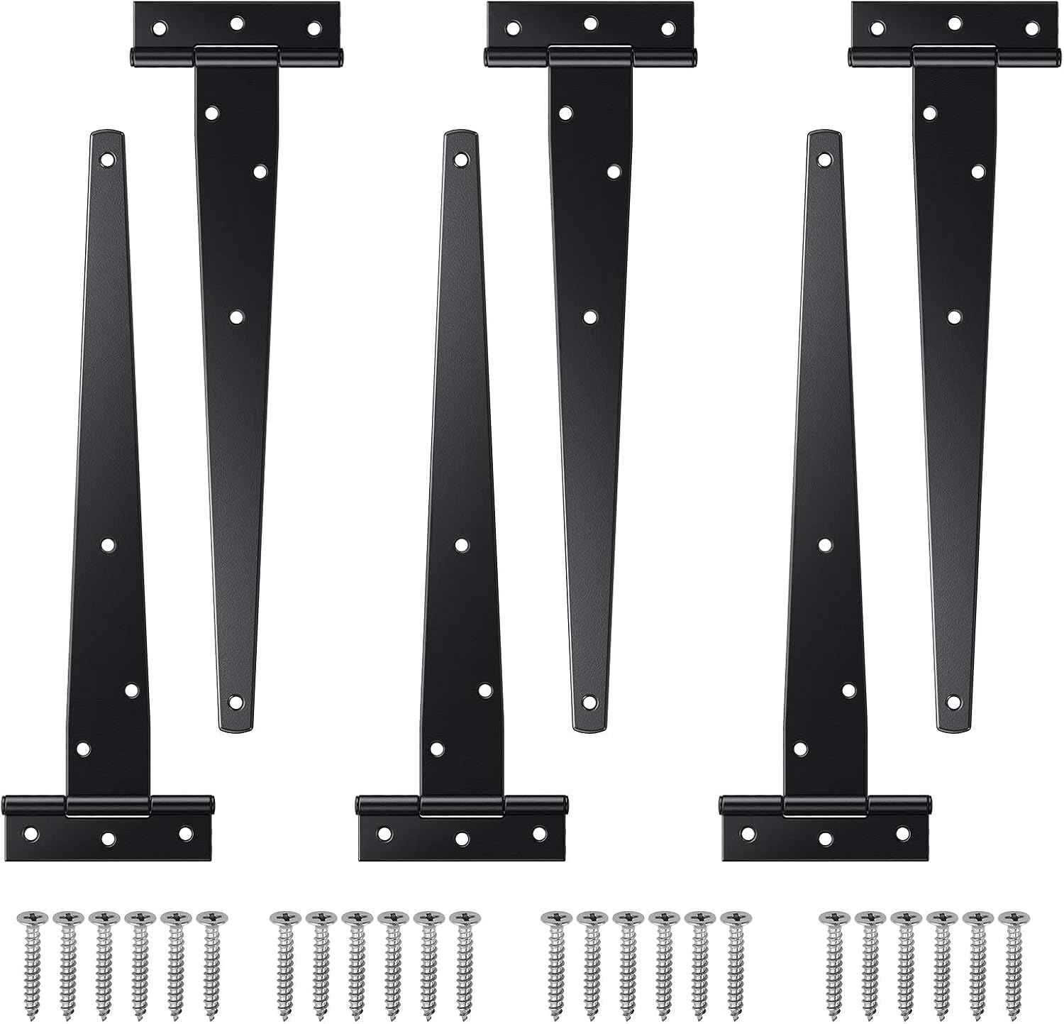 Justech 6pcs 10" Charnières en T Super Heavy-Duty T-Hinge Barn ...