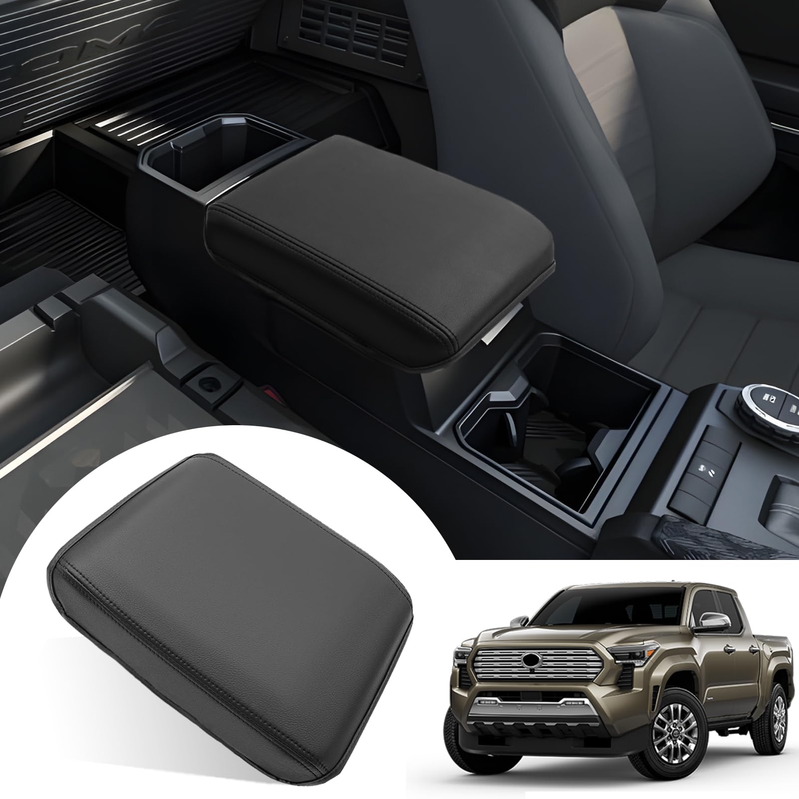 Amazon.com: ANMOSVO for Toyota Tacoma Center Console Cover 2024 2025 ...