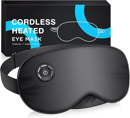 Amazon.com: Heated Eye Mask Cordless,Silk Eyes Heating Pad for Sleeping ...