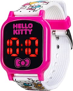 Accutime Hello Kitty Digital LED Quartz Kids Pink and White Watch for ...