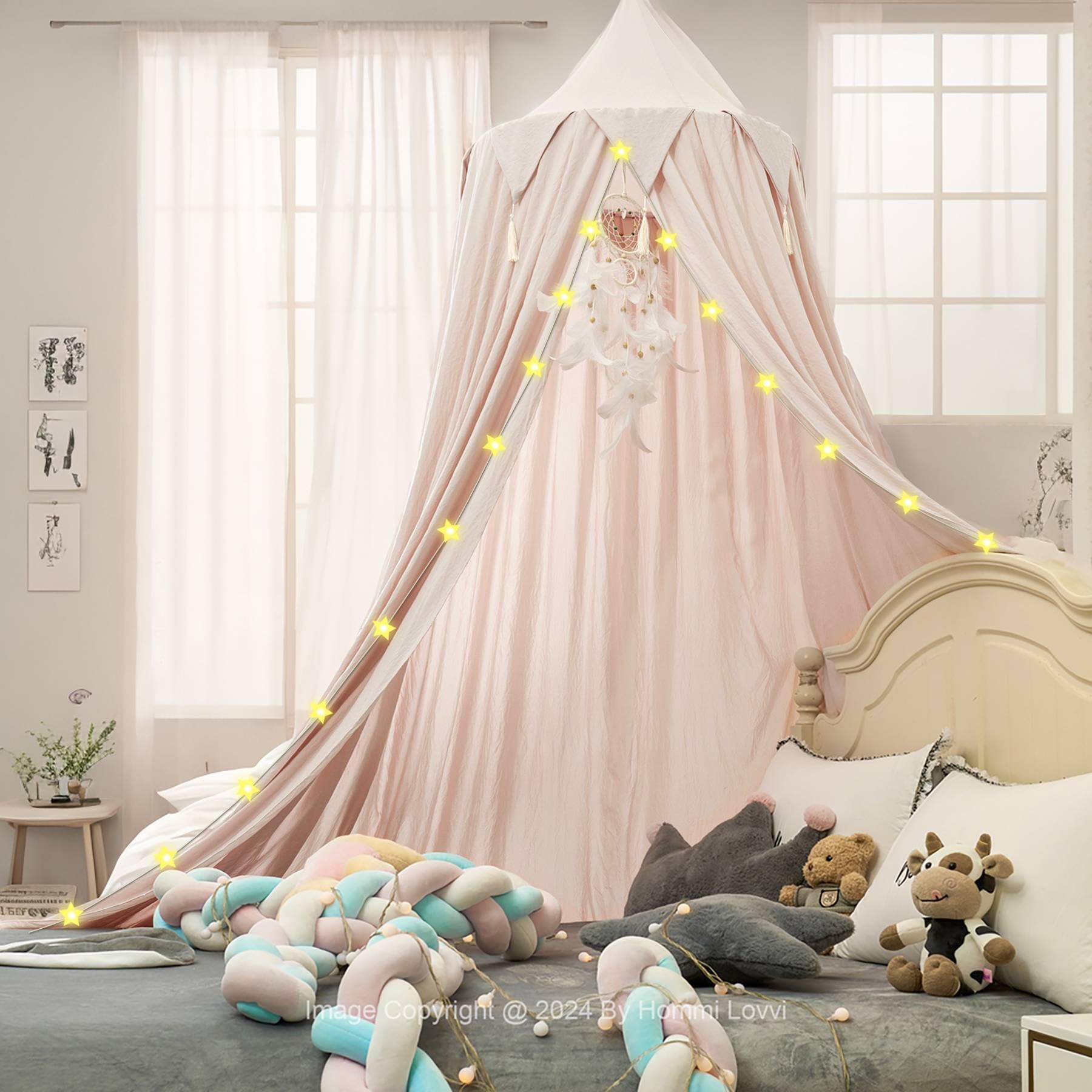 Amazon.com: dix-rainbow Princess Decor Canopy for Kids Bed, Soft and ...