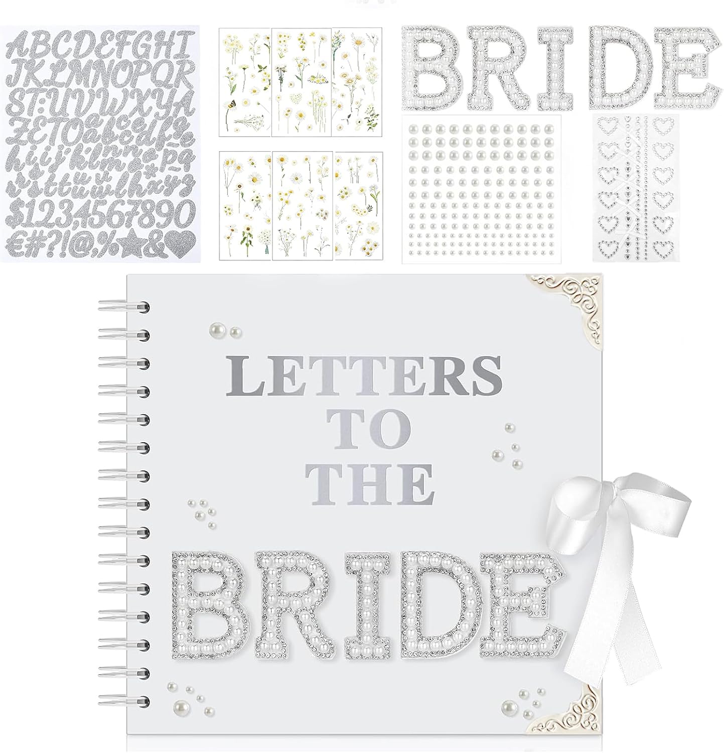 Amazon.com: HOETEK 8 x 8 Inch Letters to The Bride Scrapbook, Wedding ...