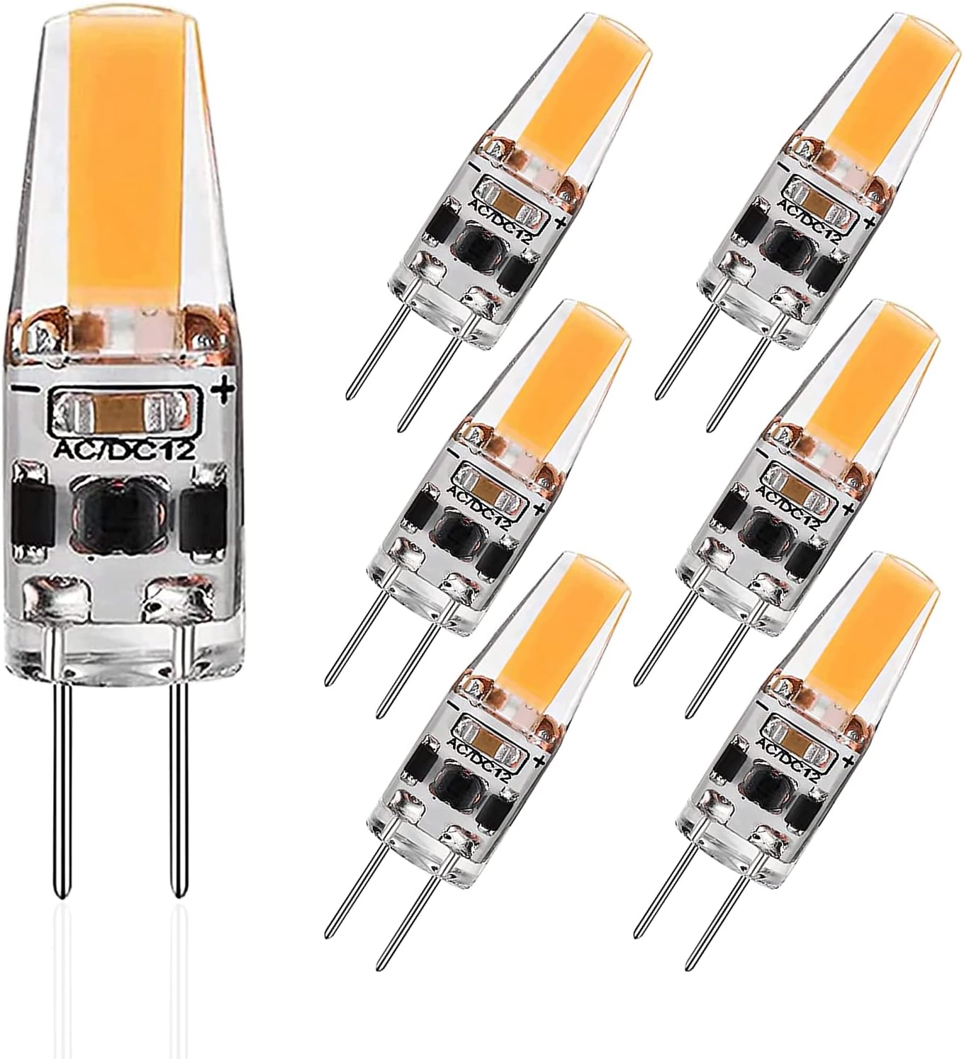 G4 LED Bulbs 6W Equivalent 50 60W T3 Halogen Bulb, No-Flicker,G4 JC Bi ...
