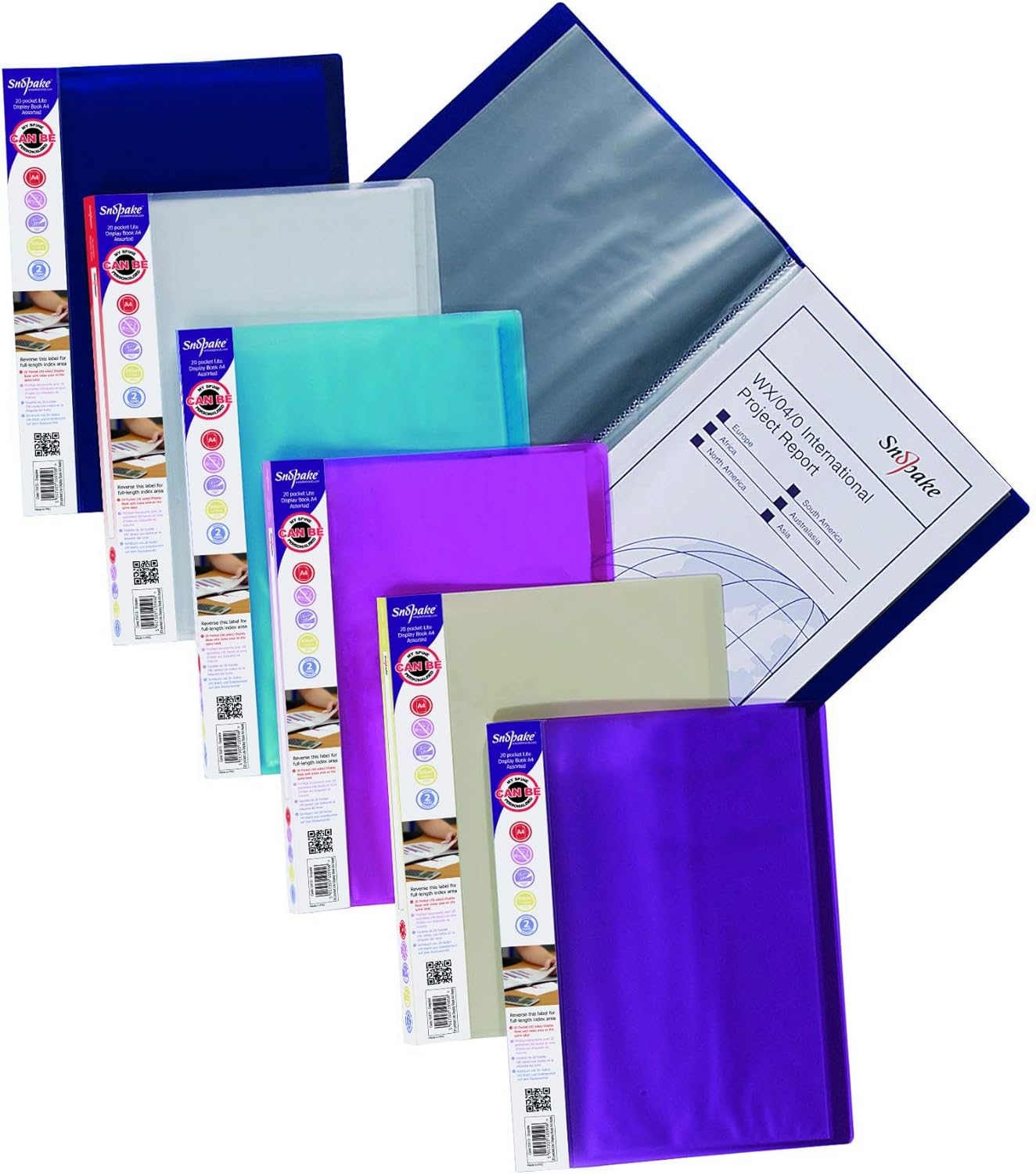 Pukka Display Book Polypropylene 20 Pockets A4 Assorted Ref 7136-PFL ...