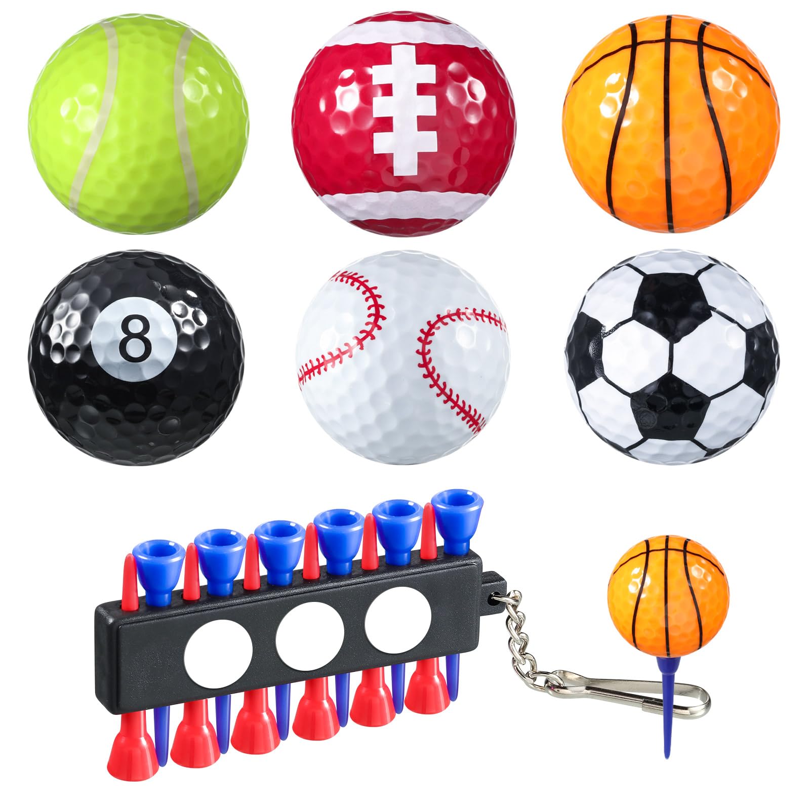 Amazon.com : Shappy Novelty Golf Balls, 6 Pack Assorted Funny Golf ...