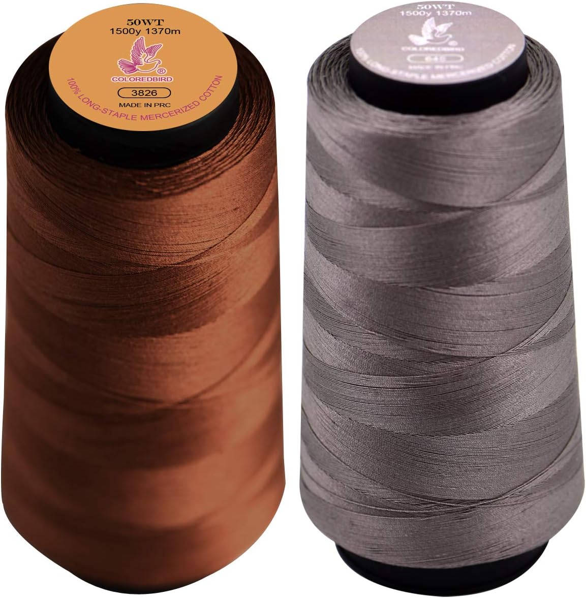 Amazon.com: 50wt 100% Extra-Long Staple Cotton Thread Spool Full Size ...