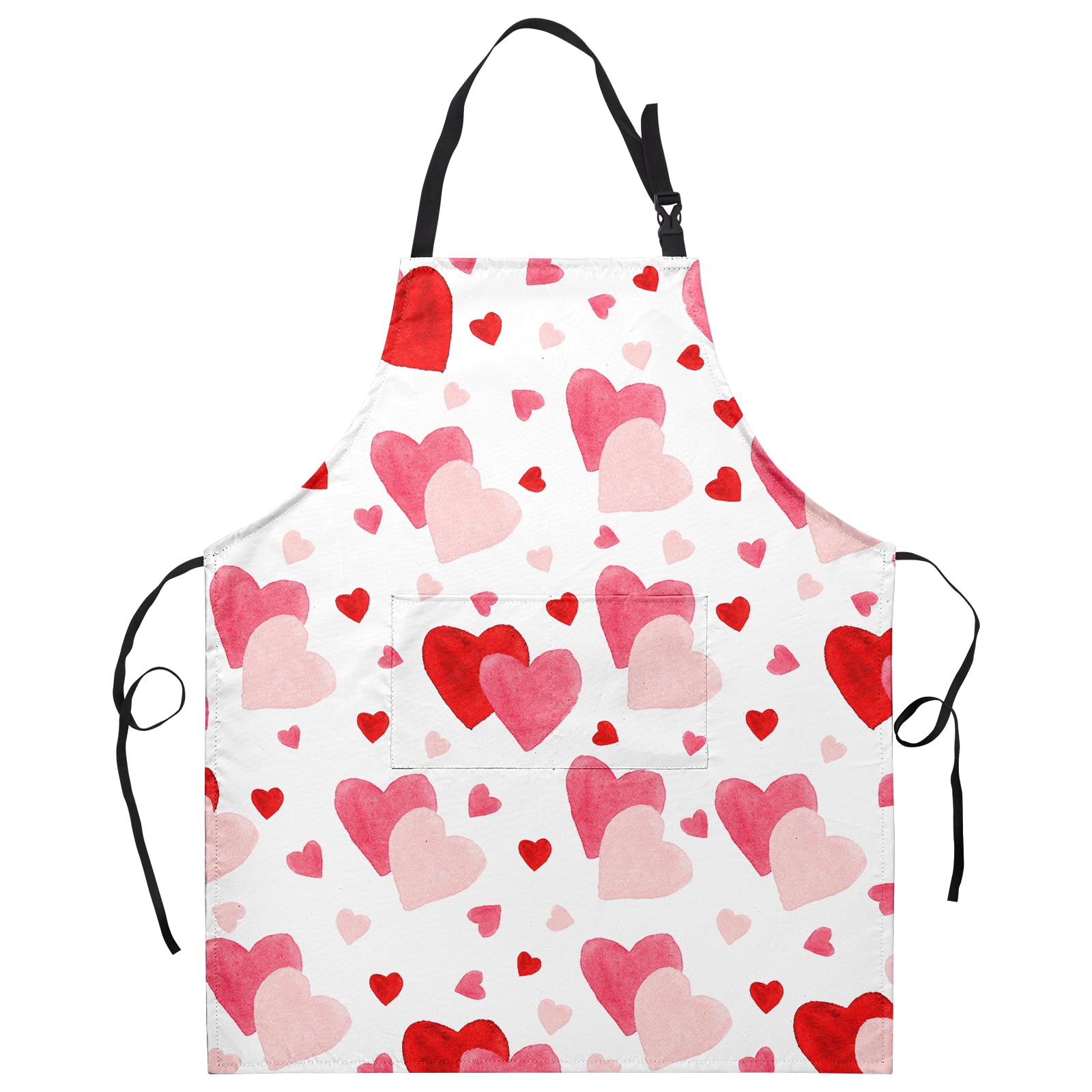Amazon.com: Dacawin Love Heart Apron Happy Valentine's Day Aprons with ...