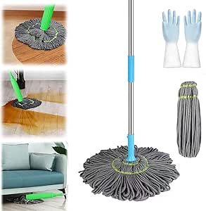 Amazon.com: 2 in 1 Dehydrated Mop,Self-Wringing Twist Mops for Floor ...