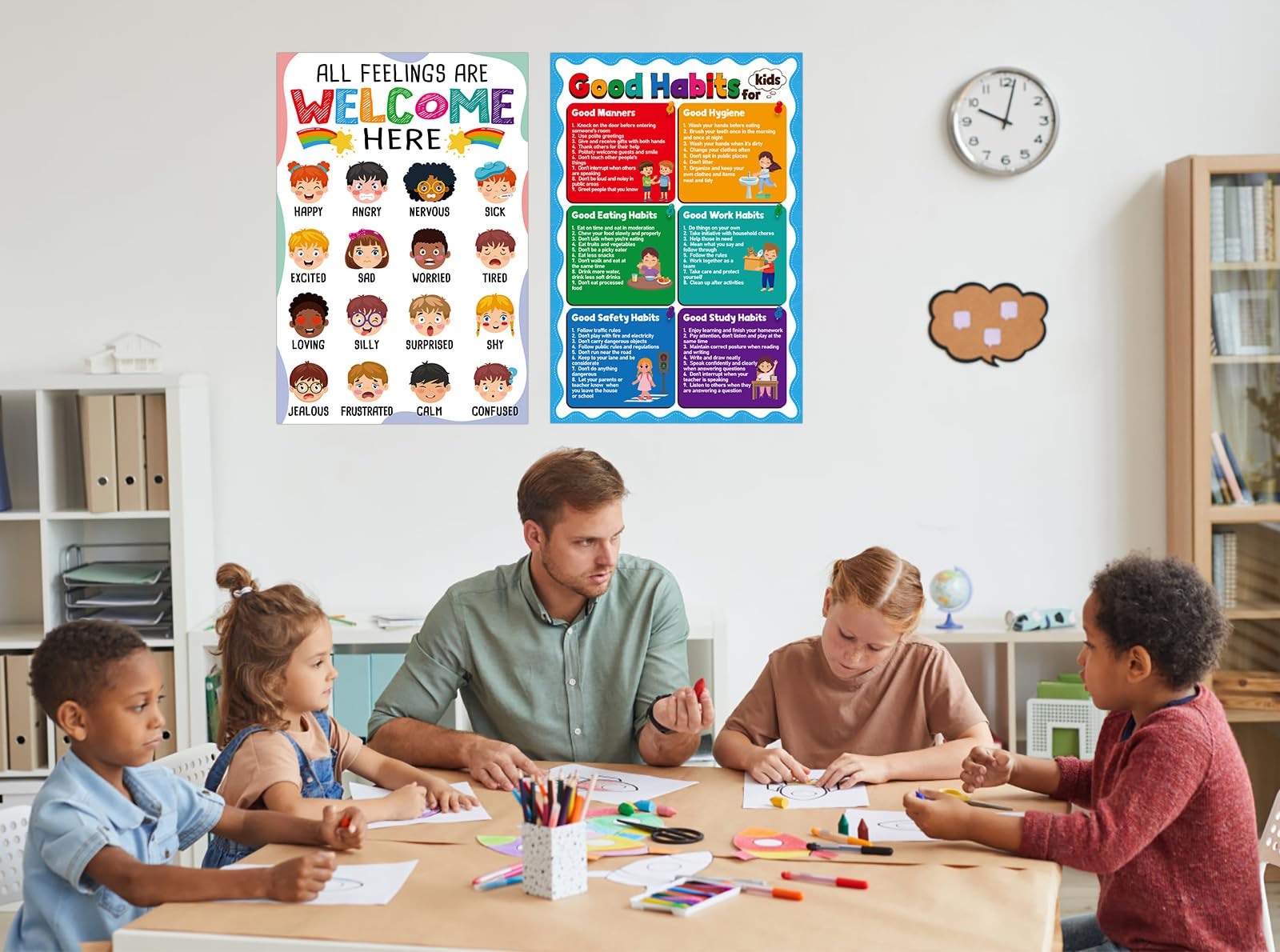 Snapklik.com : Feelings Chart Poster For Kids Emotions Chart Learning ...