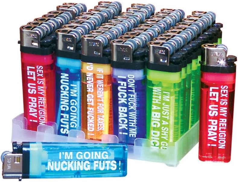 Amazon.com: Lighters w/Various Sayings - Child Resistant Display of 50 ...