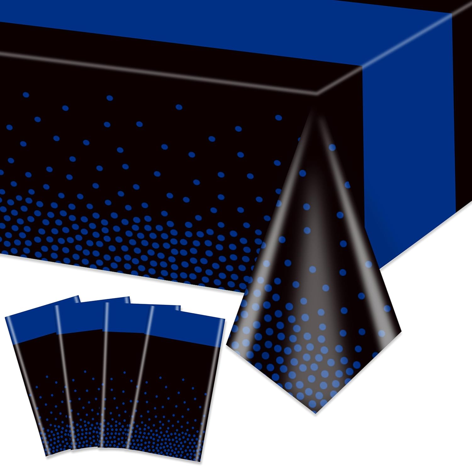Amazon Hegbolke 4 Pack Black And Blue Tablecloths 86 6 X51 2