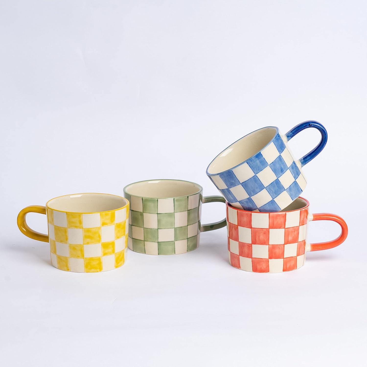 Amazon.com: TERESA'S TEASET Coffee Mug Set of 4, 10 OZ Ceramic Tea Cups ...