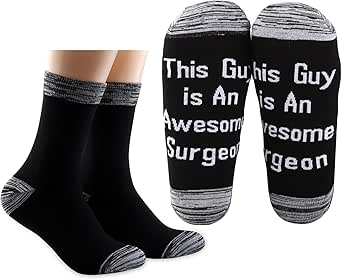 Amazon.com: LEVLO 2 Pairs Surgeon Hospital Gift Mens Black This Guy Is ...