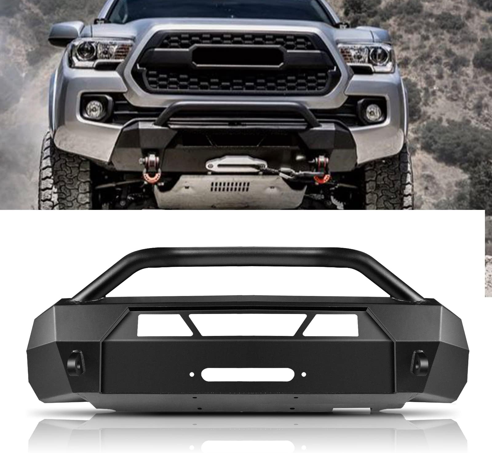 Amazon Peforway Front Bumper Compatible With Toyota Tacoma 2016