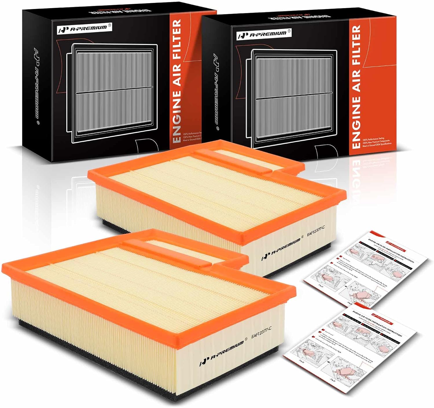 Amazon.com: A-Premium 2-PC Engine Air Filter Compatible with Ford ...