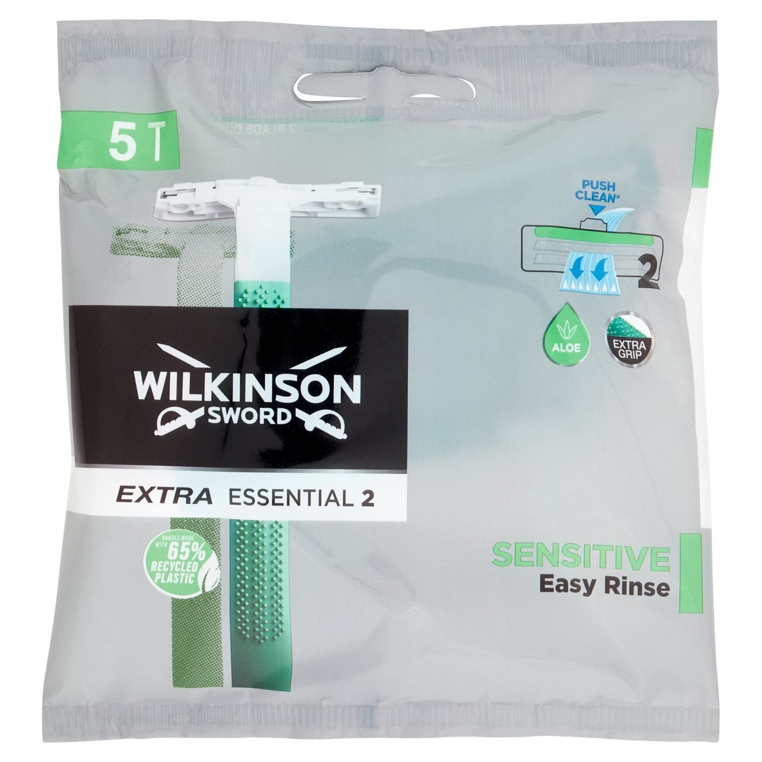 Amazon.com: Wilkinson Sword Extra 2 Sensitive Male Disposable Razors 5 ...