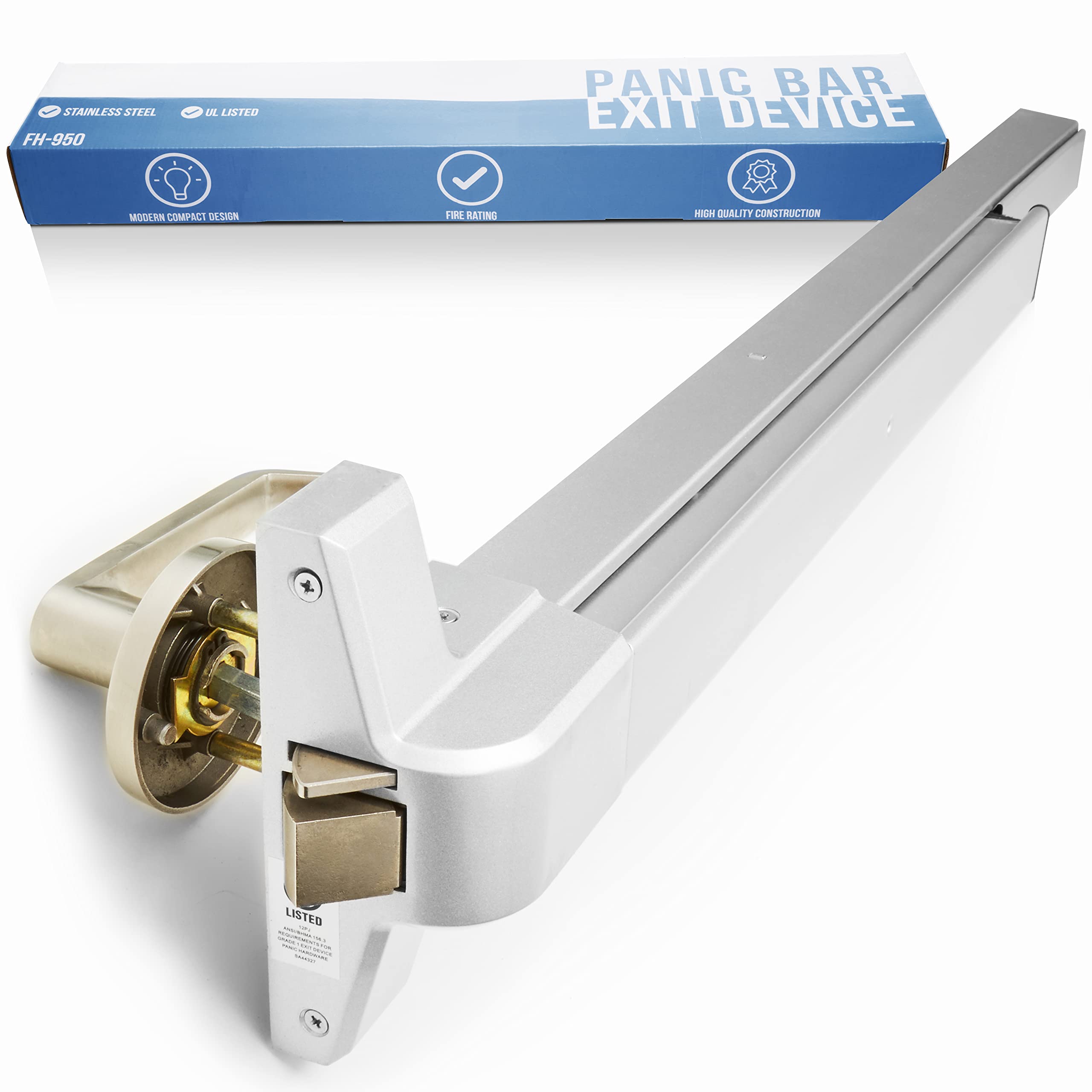 Buy Panic Bar Exit Device Silver - FS-950 Push Bar for Exit Doors ...