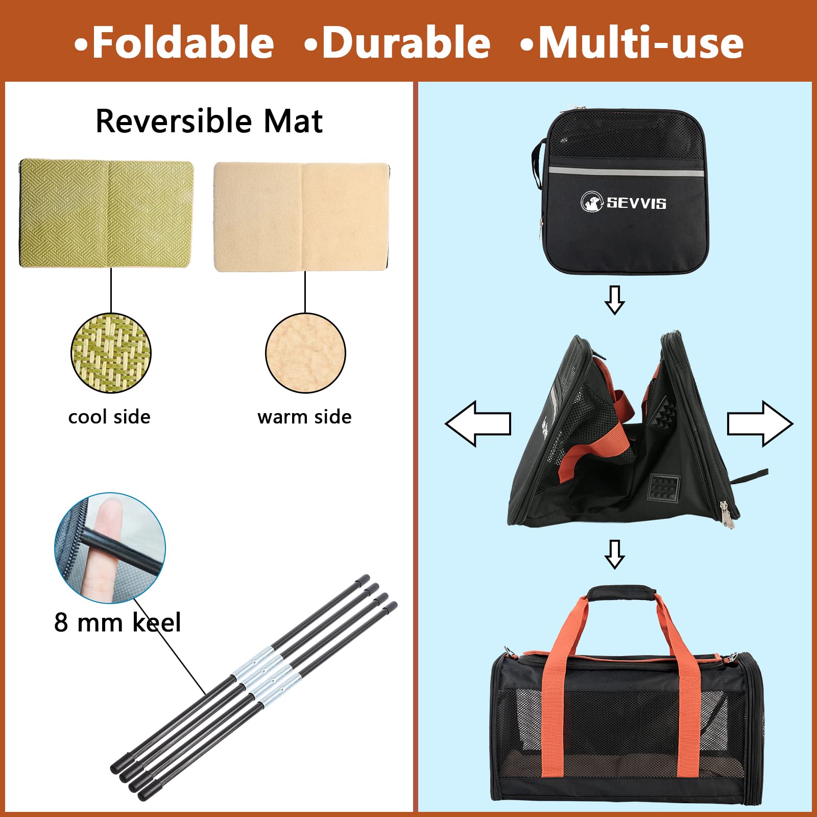 SEVVIS cat Carriers for Large Cats 20 lbs+, Soft Sided Pet Carrier Bag ...