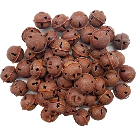 Amazon.com: 150 Pieces Christmas Rusty Bells Kit with A Jute Twine ...