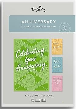 Amazon.com : DaySpring - Anniversary - 4 Colorful Design Assortment ...