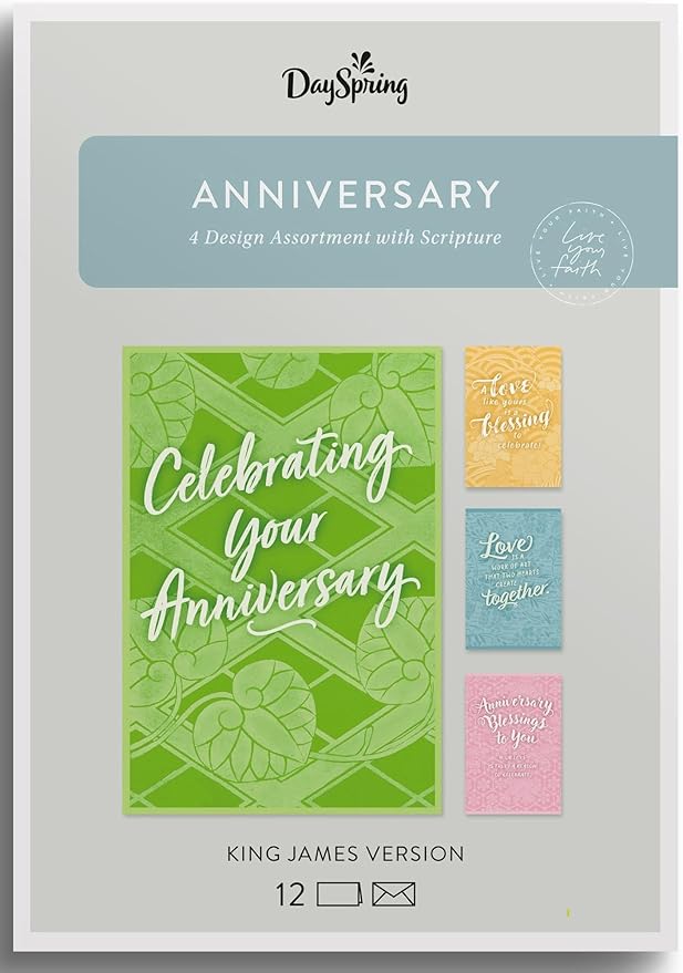 Amazon.com : DaySpring - Anniversary - 4 Colorful Design Assortment ...