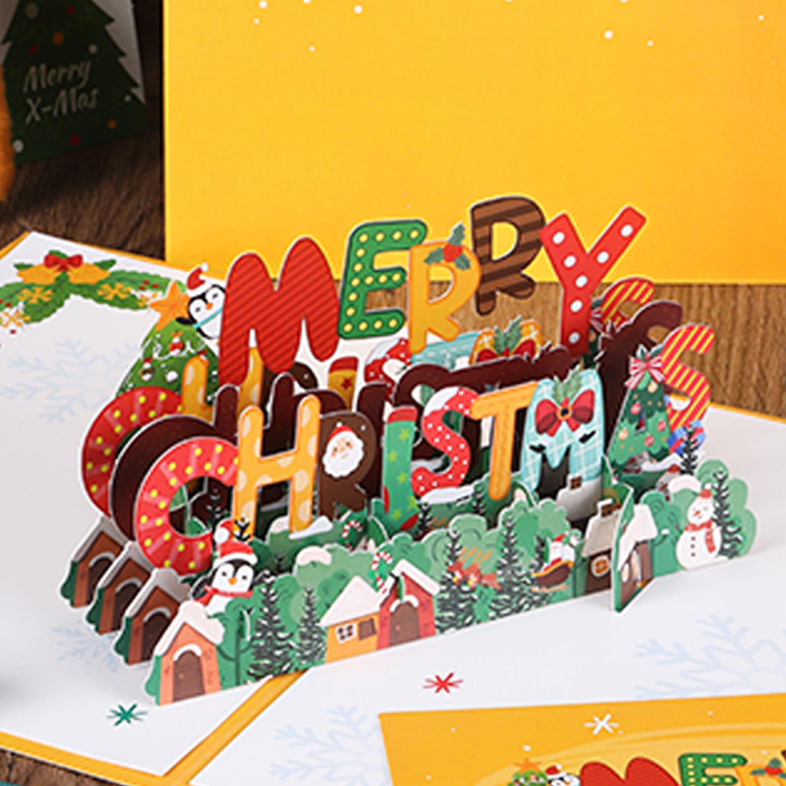 Amazon.com : 3D Christmas Greeting Cards for Winter, Fun Holiday ...