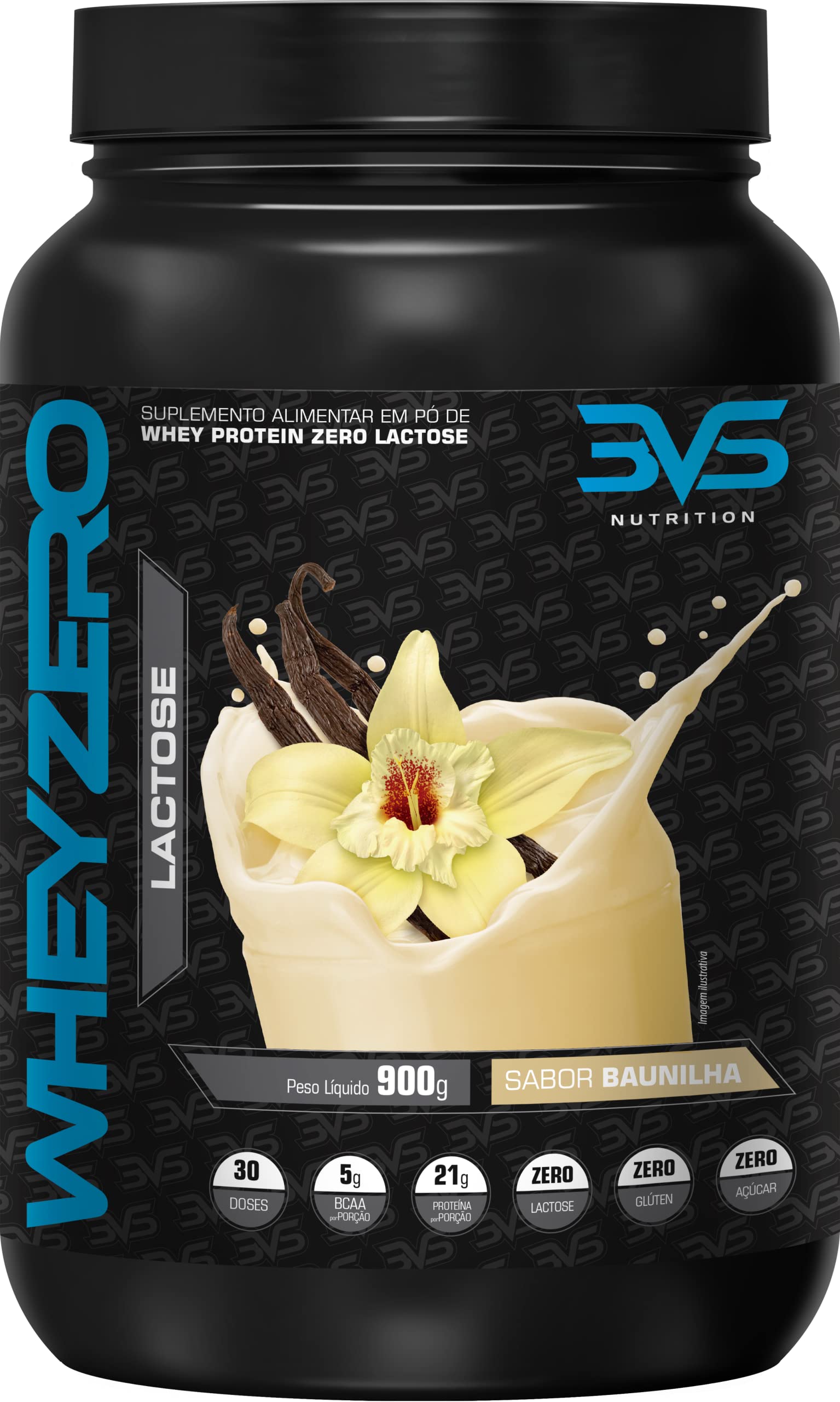 3VS Nutrition Whey 900g Zero Lactose Sabor Baunilha | Amazon.com.br