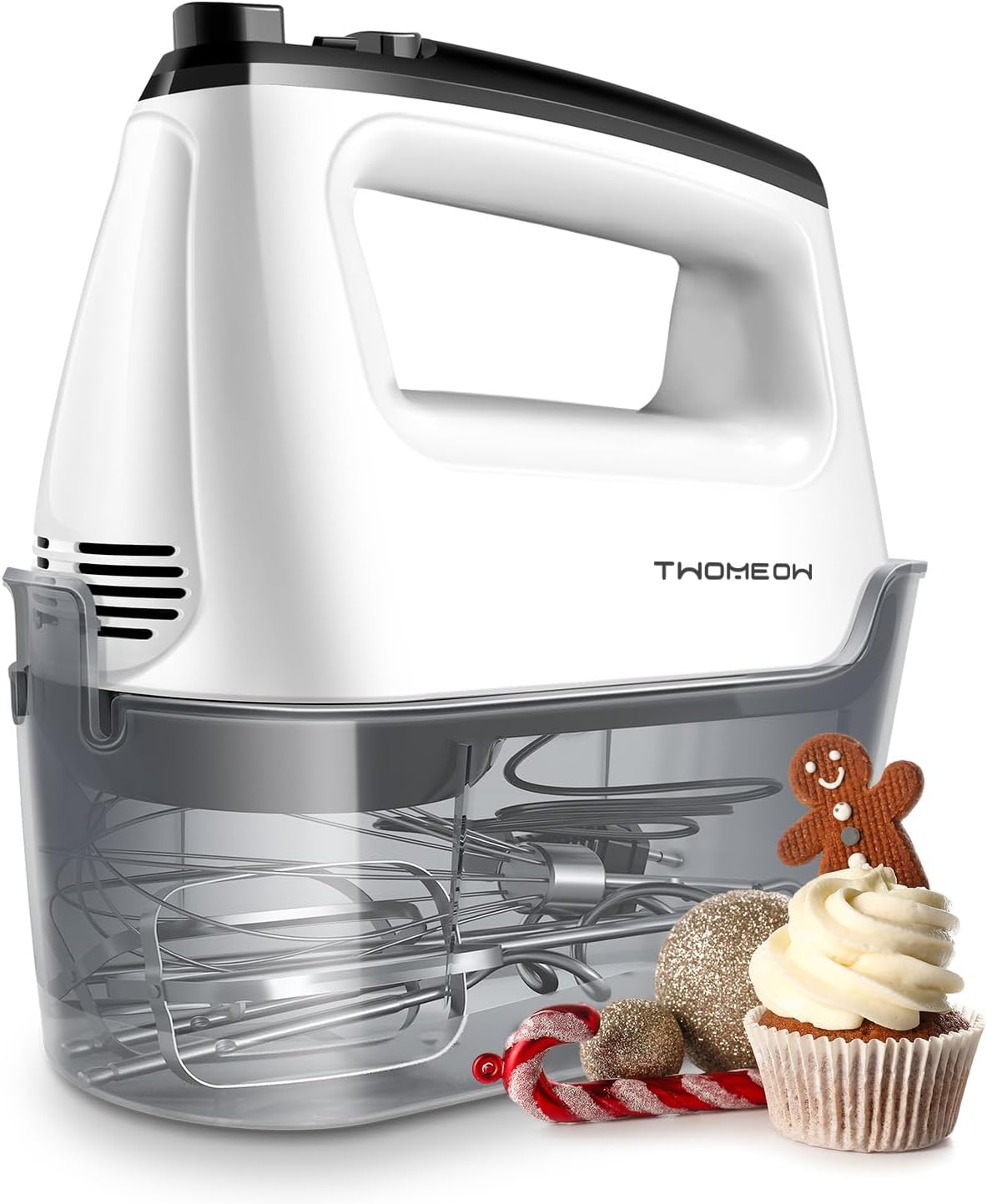 400W Batteur Électrique Cuisine avec Étui de Rangement, 6 Vitesses et ...