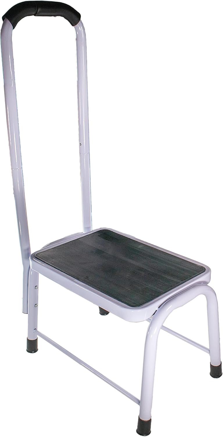Amazon.com: Medical Footstool Bathroom Step w/Support Handle & Non Slip ...