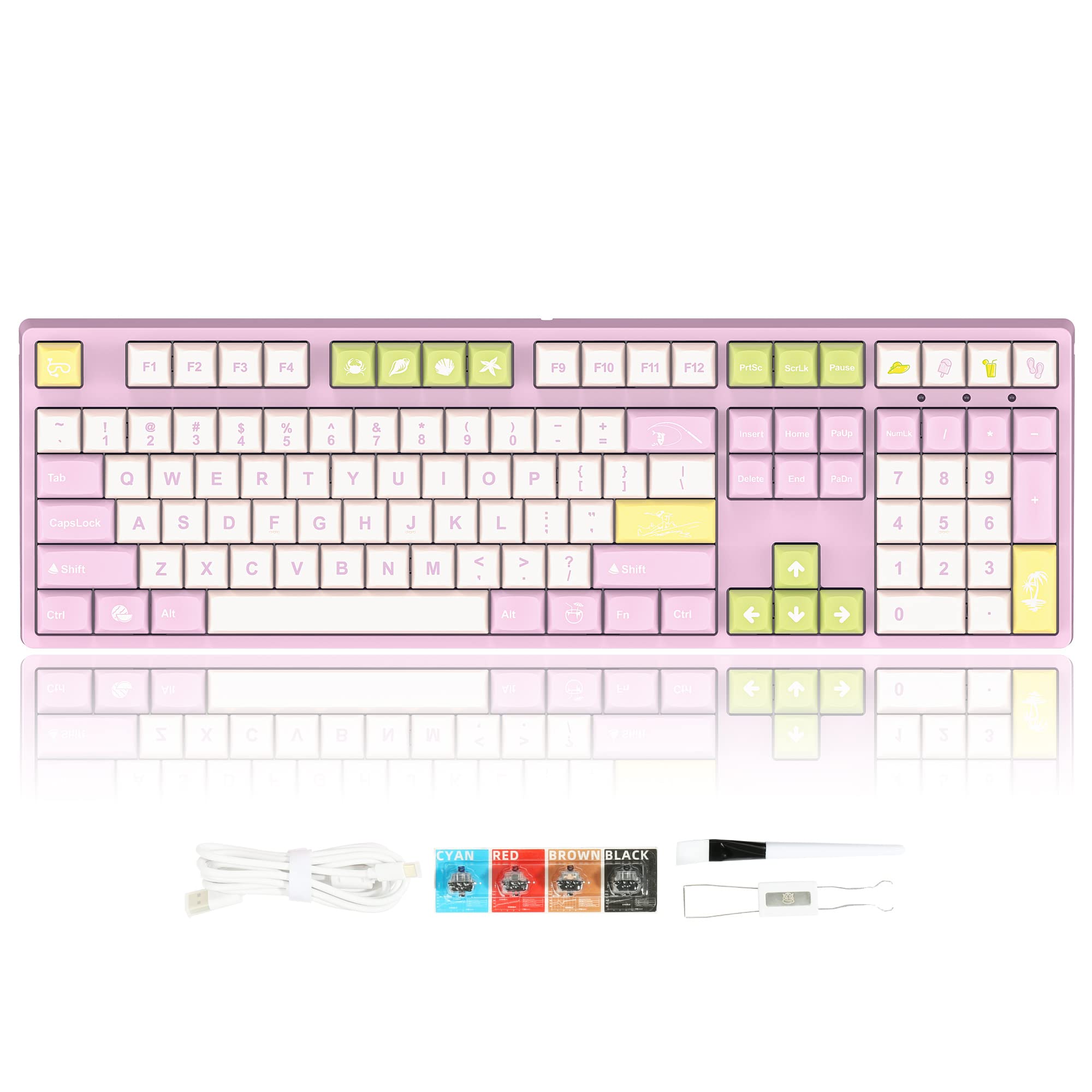 Buy DUSTSILVER Mechanical Gaming Keyboard Hot-swappable Optical Black ...