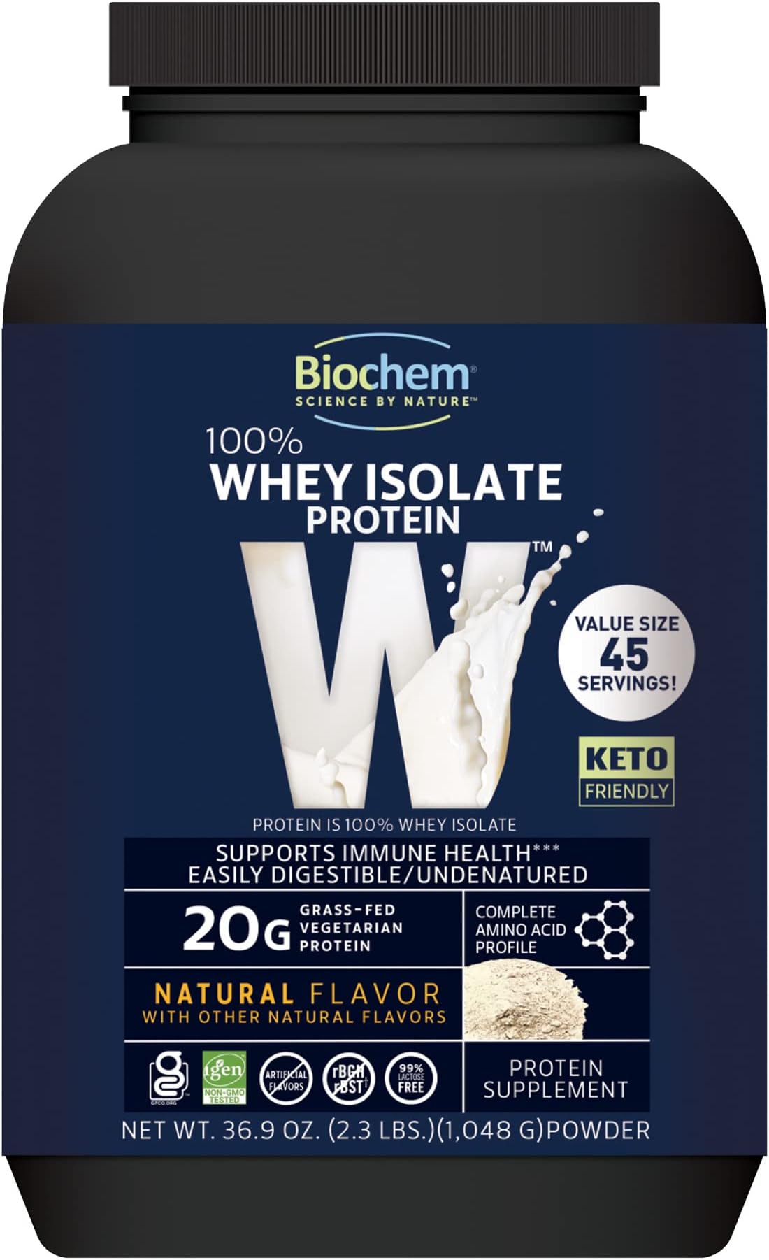 Amazon.com: Biochem, Whey Protein Powder, 20g of Protein to Support ...