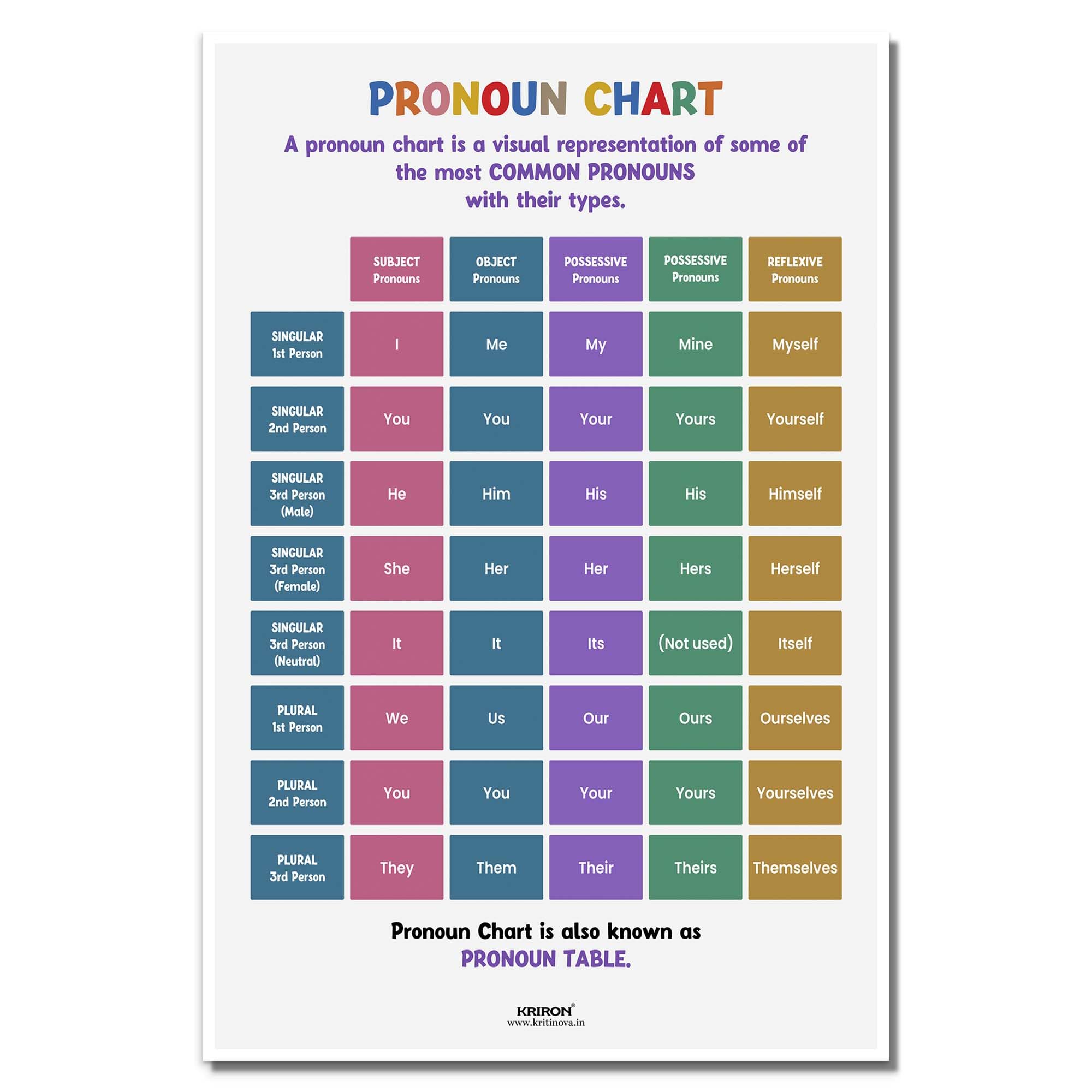 Pronoun Chart Project