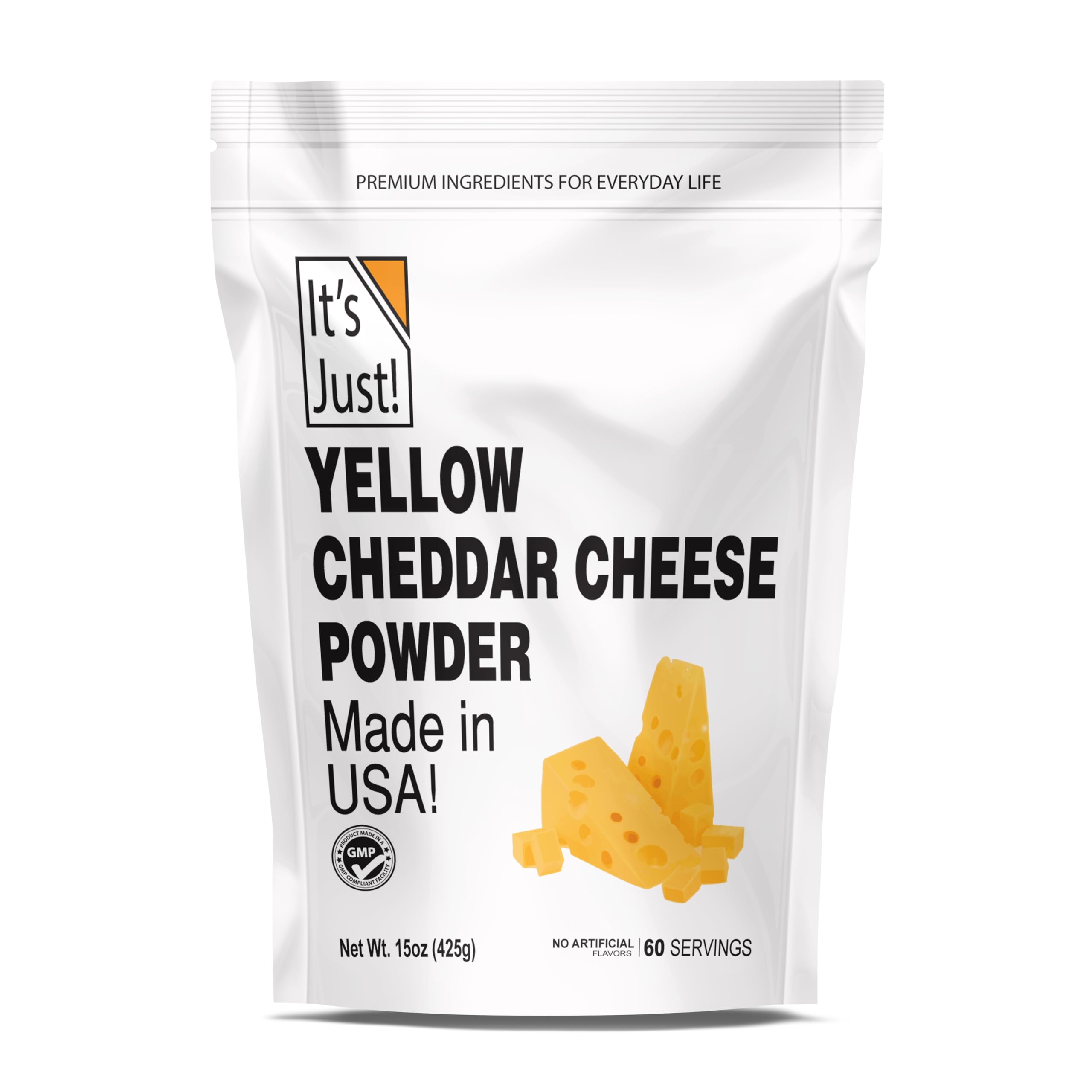 Amazon.com: It's Just - Cheddar Cheese Powder, 15oz, Made with Real ...