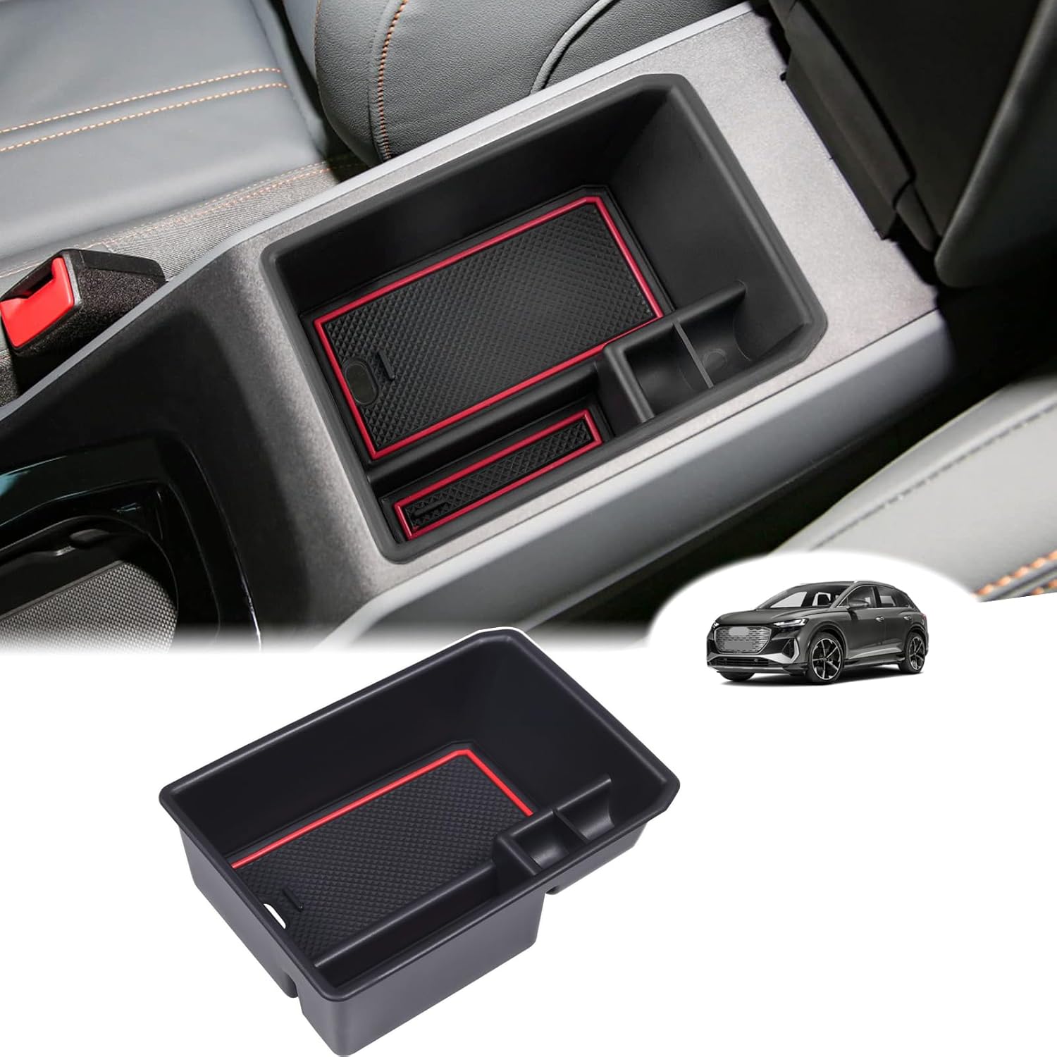 Amazon.com: Aunginsy Car Armrest Box Storage Box Compatible with Audi ...