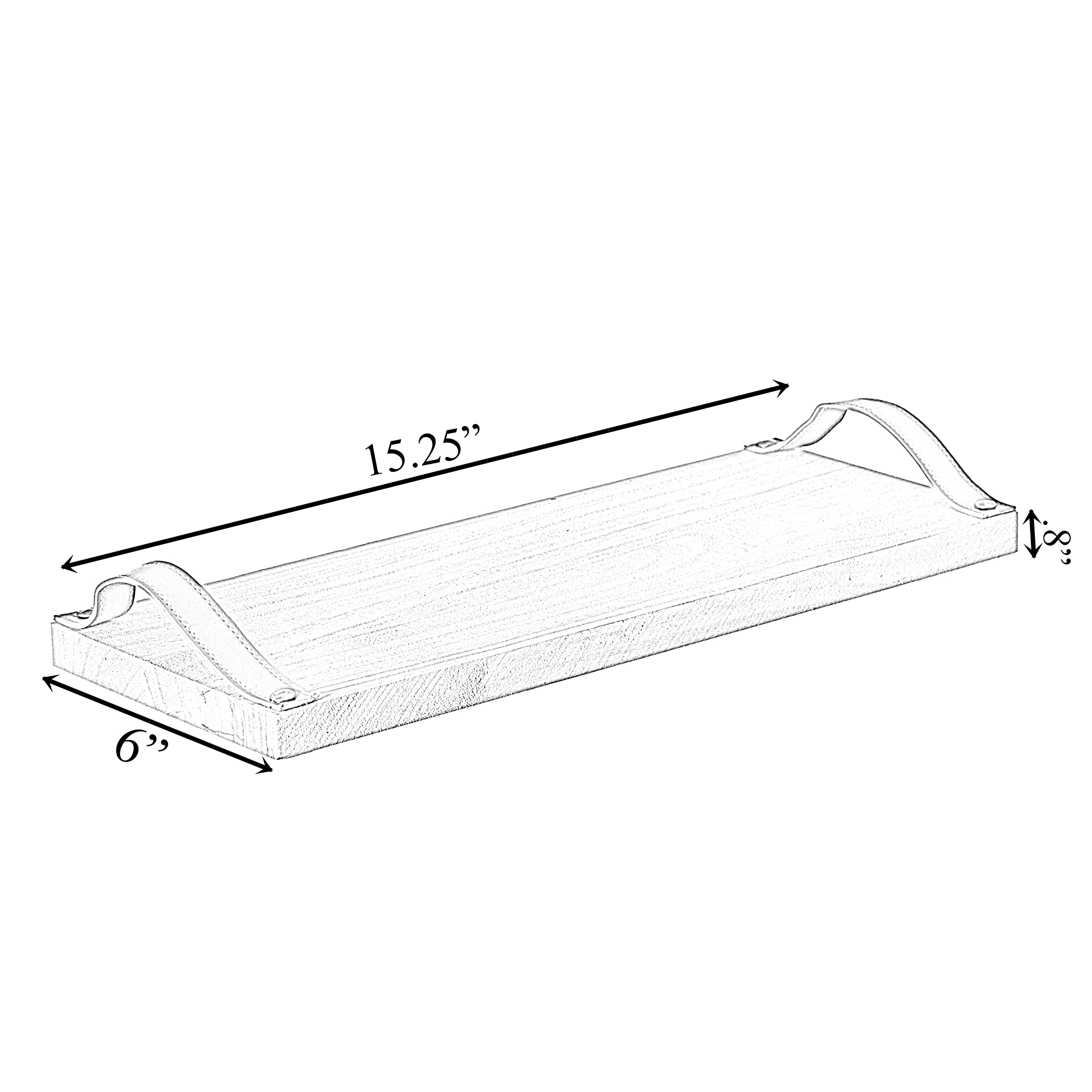 Snapklik.com : Decorative Natural Wooden Rectangular Tray Serving Board