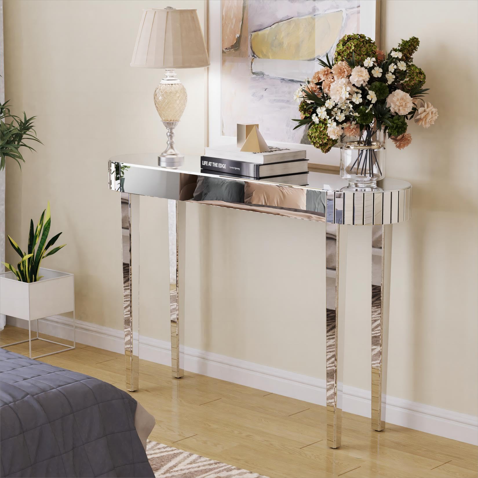 Amazon.com: Artloge Decorative Mirrored Console Table: 47.2 inch Wide ...