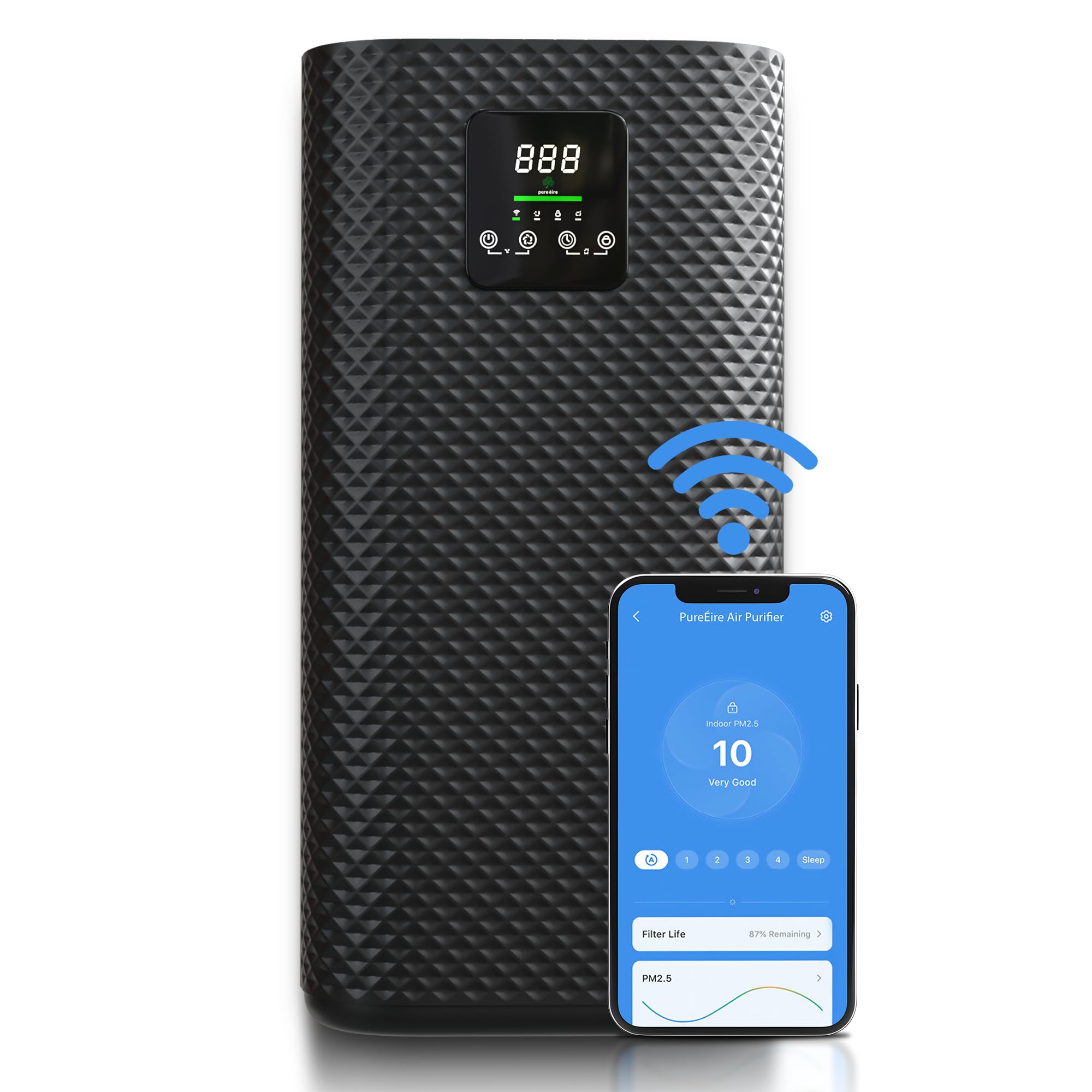 Amazon.com: Powerful Pure Eire Quiet Clean Air Purifier for Home-Large ...