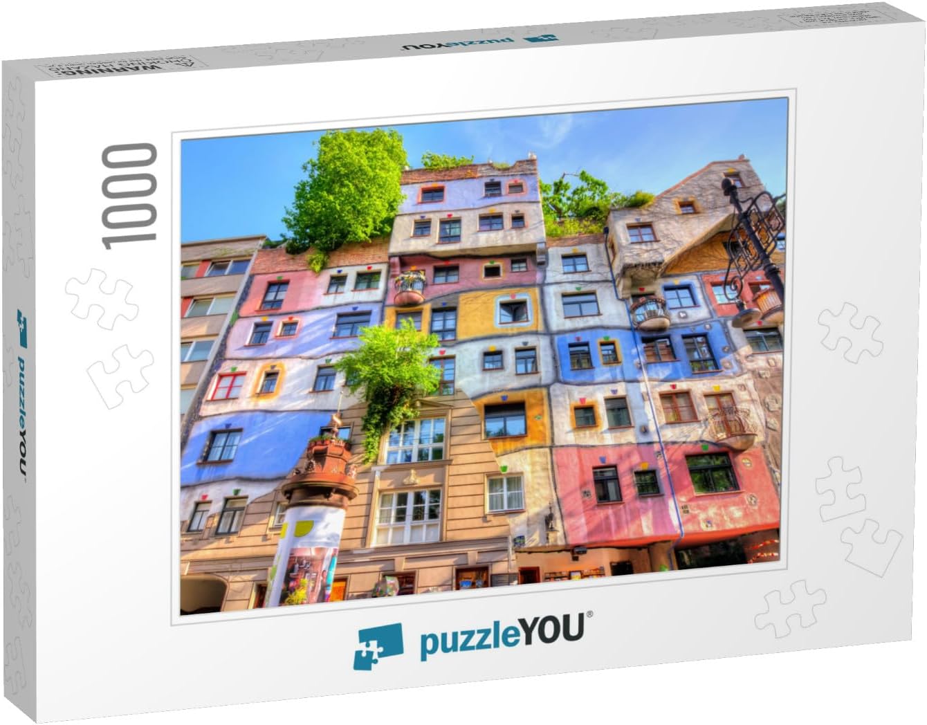 Amazon.com: Hundertwasser House in Vienna, Austria... Jigsaw Puzzle ...