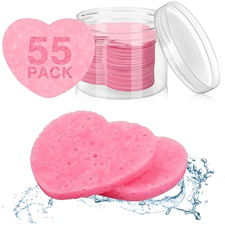 Amazon.com : 50-Count Compressed Natural Facial Sponges for Face ...