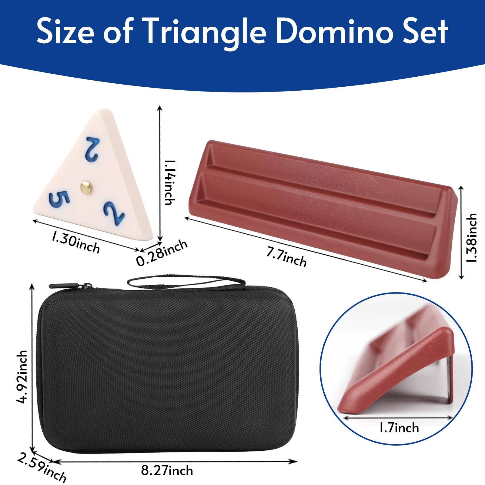 Snapklik.com : Doreimi Melamine Premium Travel Triangle Domino Game Set