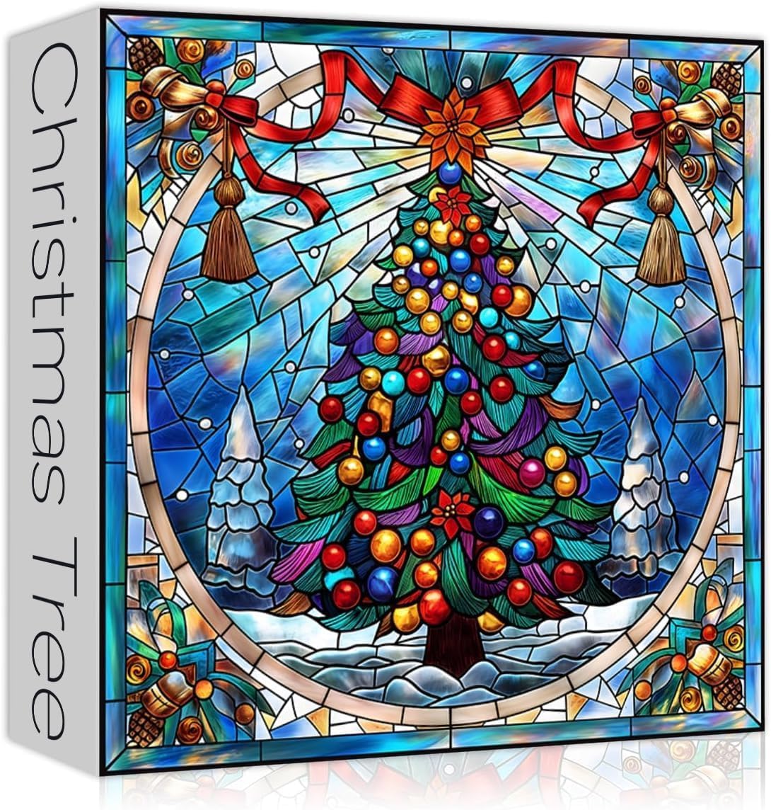 Snapklik.com : Stained Glass Puzzle Christmas Puzzles 1000 Pieces ...