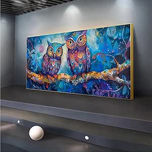 Amazon.com: Diamond Painting Owl Diamond Art Fantasy DIY 5D Diamond ...