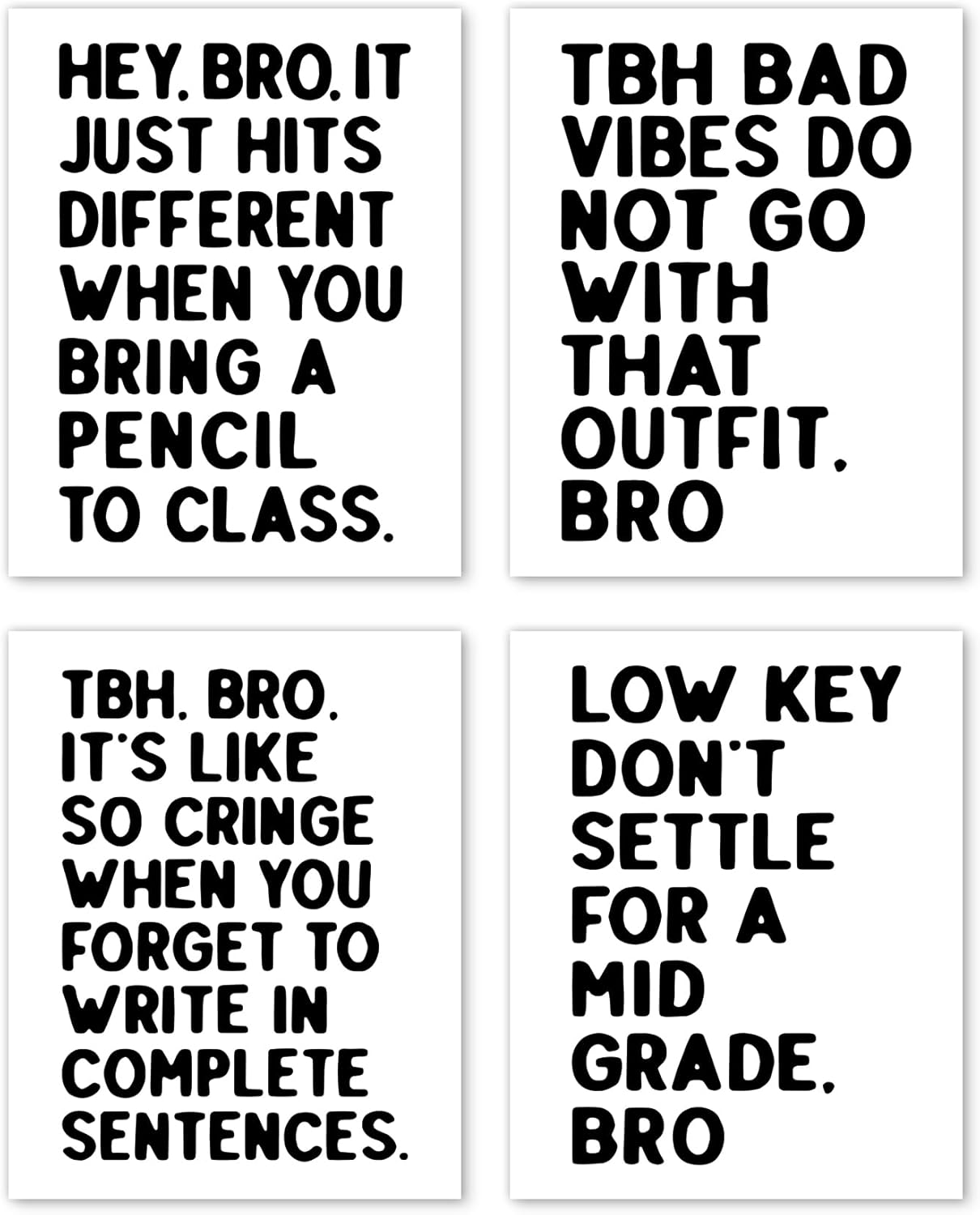 Amazon.com: Hxlac Funny Classroom Wall Art Prints Set of 4, Classroom ...