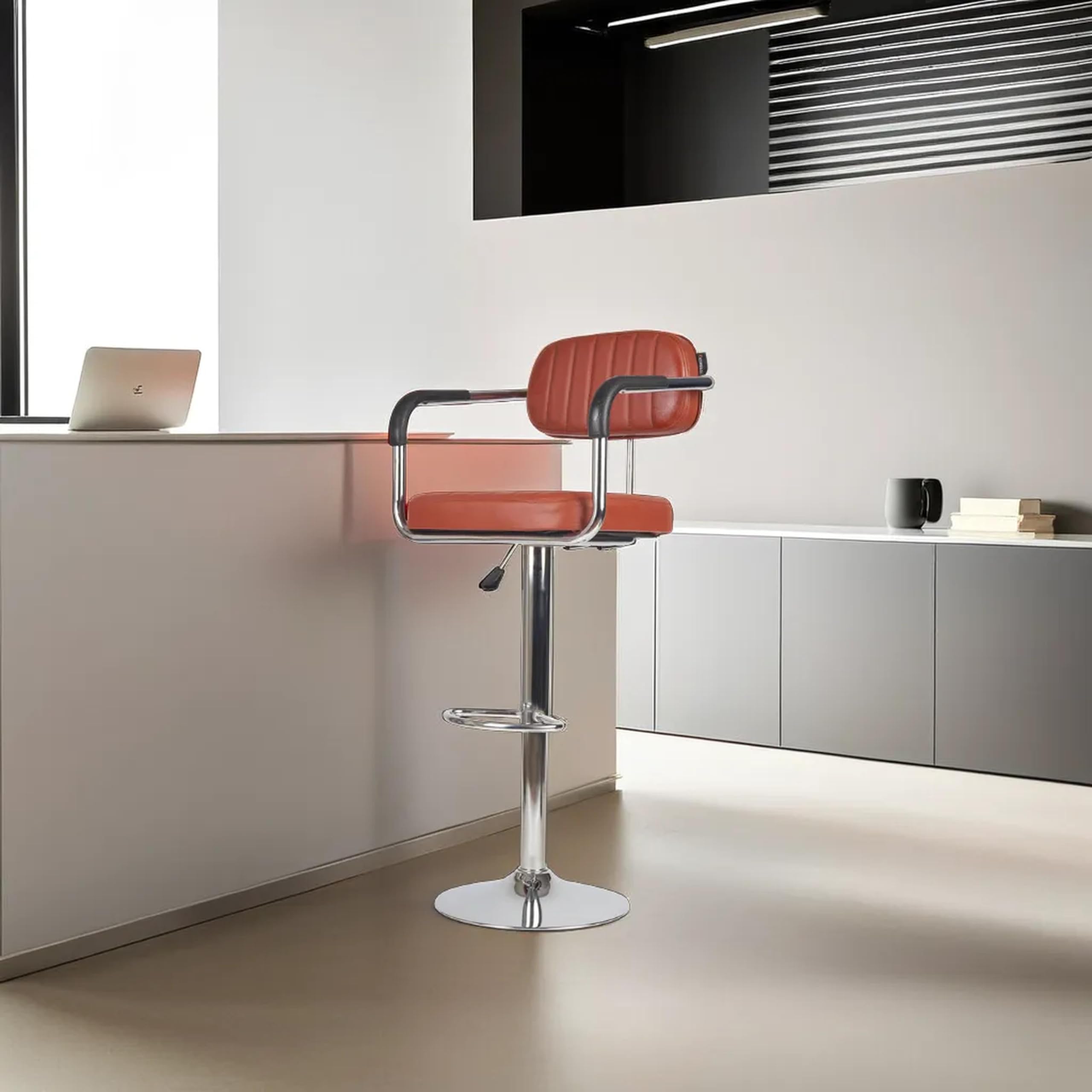 ASTRIDE Rapid High Bar Chair/Kitchen Stool in Black : Amazon.in: Home ...