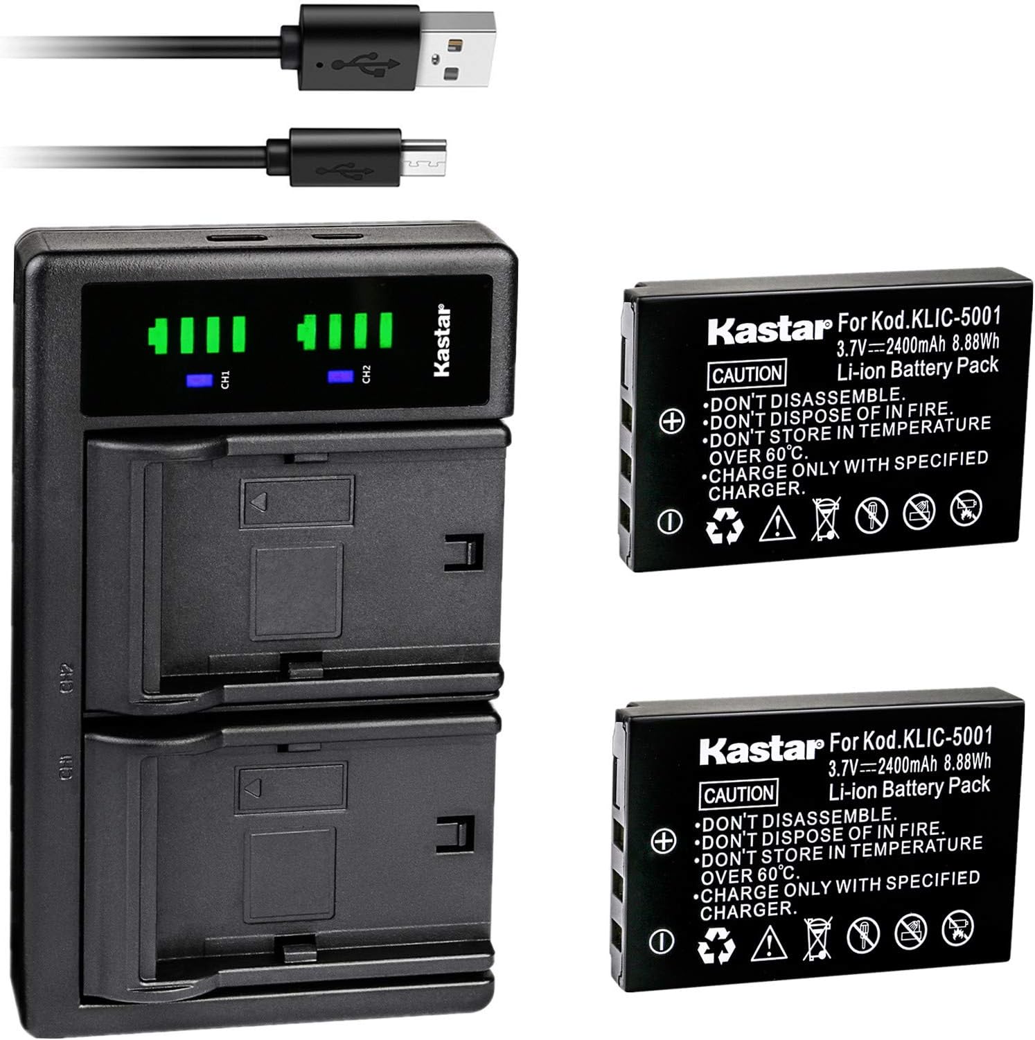 Amazon.com : Kastar 1-Pack Battery and Charger for Kodak EasyShare DX6490 DX7440 Zoom DX7590 ...